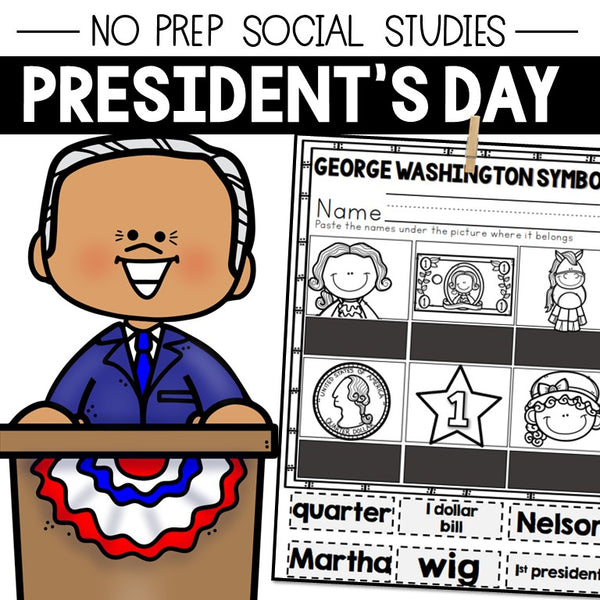 No Prep: President's Day K/1st – The Beach Classroom