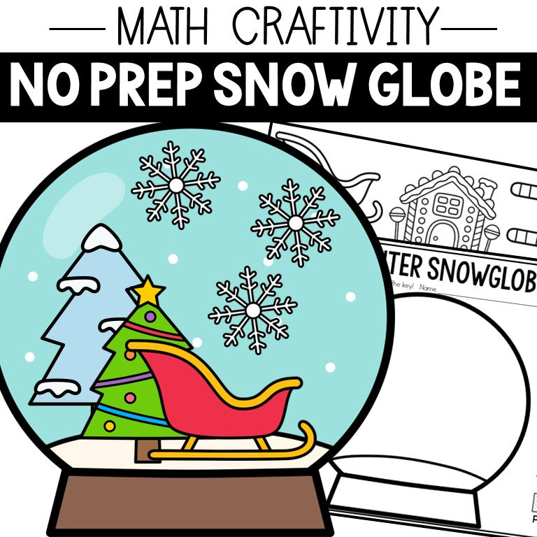 Snow Globe Math Craft – The Beach Classroom